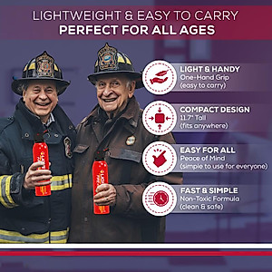 Ougist Fire Extinguisher for Home 620ml 4 Count,Can Prevent Re-lgnition,Best Suitable for Vehicle The House Car Truck Boat Kitchen Water-Based Fire Extinquishers