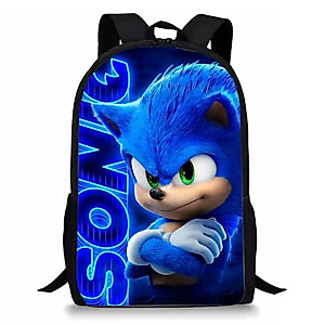 Backpack Kids Backpack 3d Print Cartoon Anime Backpacks Teenagers Backpack Boys And Girls Backpack, Black2, One Size