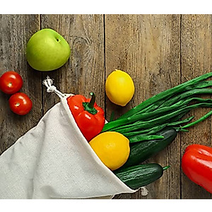 DRQ Muslin Bags (8 by 10 Inches) Canvas Drawstring Bags,Cloth Sachet Bag,Cotton Drawstring Pouch for Home Supplies, Wedding Party Favor, Jewelry, Christmas Bags(20 Pieces)