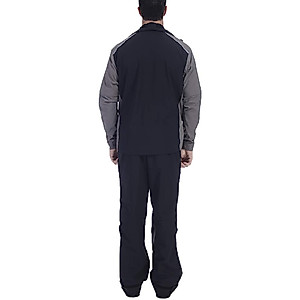 fit space Waterproof Golf Rain Suits for Men Performance Rain Jackets and Pants for All Sports (Gray Full-zip, X-Large)