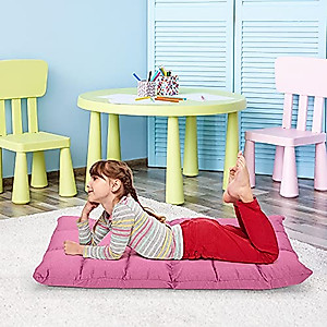 Giantex Floor Sofa Chair Video Gaming Chair with 14 Adjustable Position, Padded Back Support Floor Cushioned Seat, Folding Lazy Chair for Meditation, Reading, Watching, Living Room Recliner(Pink)