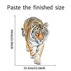 CozyDecor Tiger Wall Decal for Home Living Room Bedroom Kids Room Play Room, Tiger Decorations