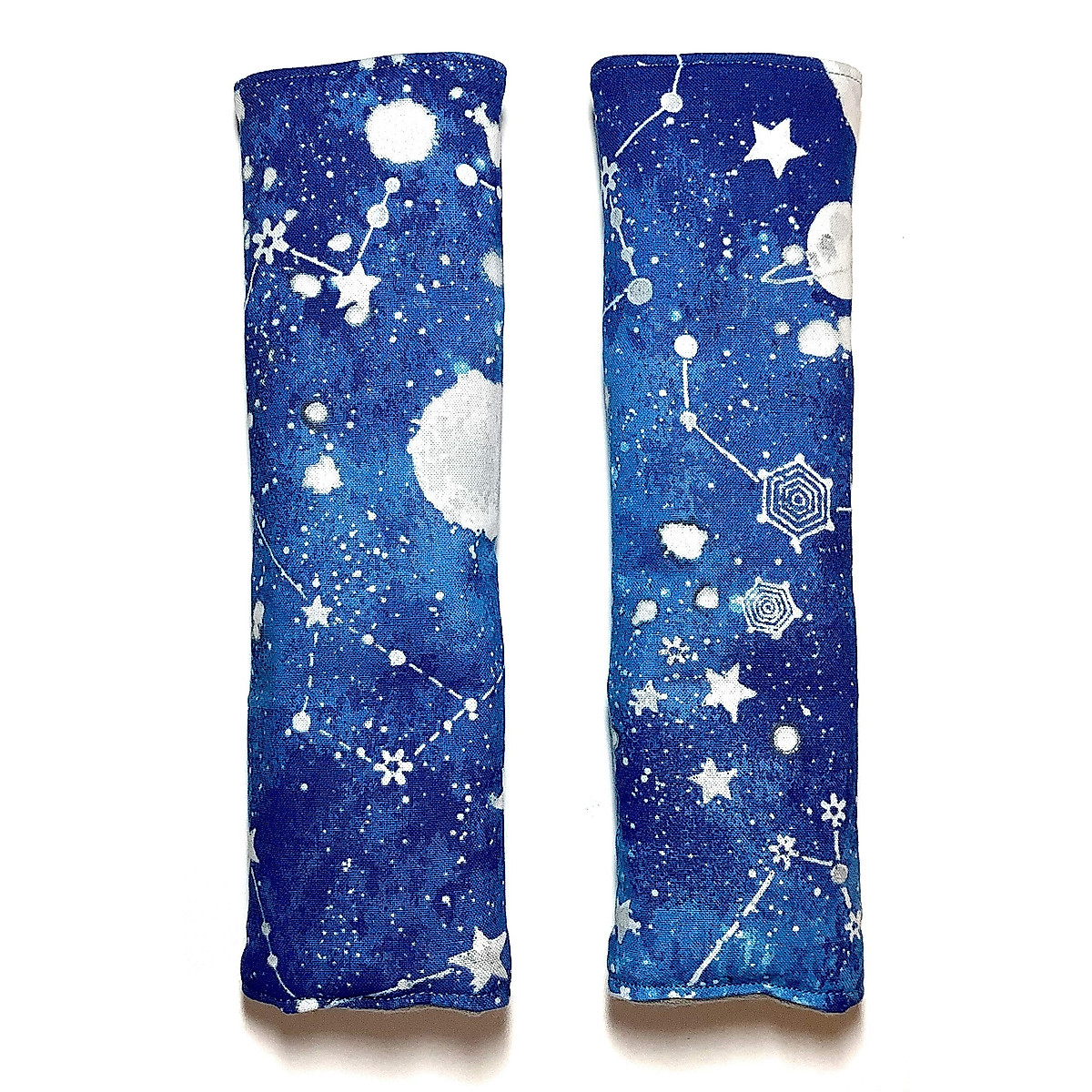 Set of 2 Universal Car Seat Belt Cover, Blue Moon White Dreamcatcher Saturn Star, Truck SUV Cushion Seatbelt Shoulder Strap, Soft Comfortable Driving Protection, Plush Padded 100% Cotton Adult Child