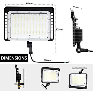 PBYBGB 2pack 240W LED Flood Light Outdoor for Dusk to Dawn, Adjustable Knuckle Mount,Super Bright 36050LM Security Lights, 5000K Daylight IP65 Waterproof Floodlights for Yard, Garden, Stadium