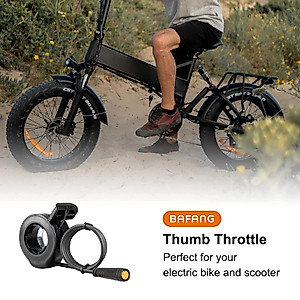 BAFANG Thumb Throttle for Motor Kit : Compatible Mid Drive Electric Bike Conversion Kit BBS01 BBS02 BBSHD BBS03 BBS02B Motor, Waterproof 3PIN Female Thumb Throttle Accelerator for eBike