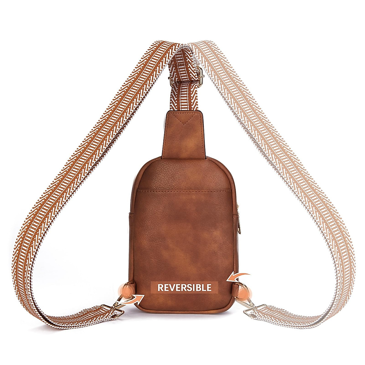 BOSTANTEN Small Sling Bag Crossbody Bags for Women Crossbody Trendy Purse Leather Chest Bag, Brown