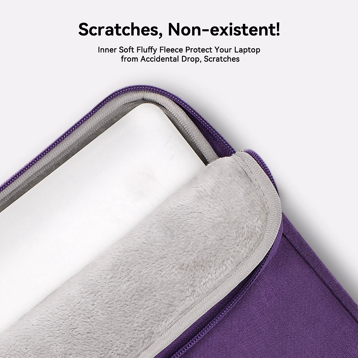 Voova 17 17.3 Inch Laptop Sleeve Case, Slim Women Men Shoulder Hand Bag Compatible with Razer Blade Pro 17, Lenovo Dell Asus Acer HP Notebook Messenger Briefcase with Strap, Waterproof, Purple