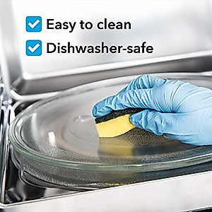 12.5" GE and Samsung -Compatible Microwave Glass Plate/Microwave Glass Turntable Plate Replacement - 12 1/2" Plate, Equivalent to G.E. WB39X10002 and WB39X10003