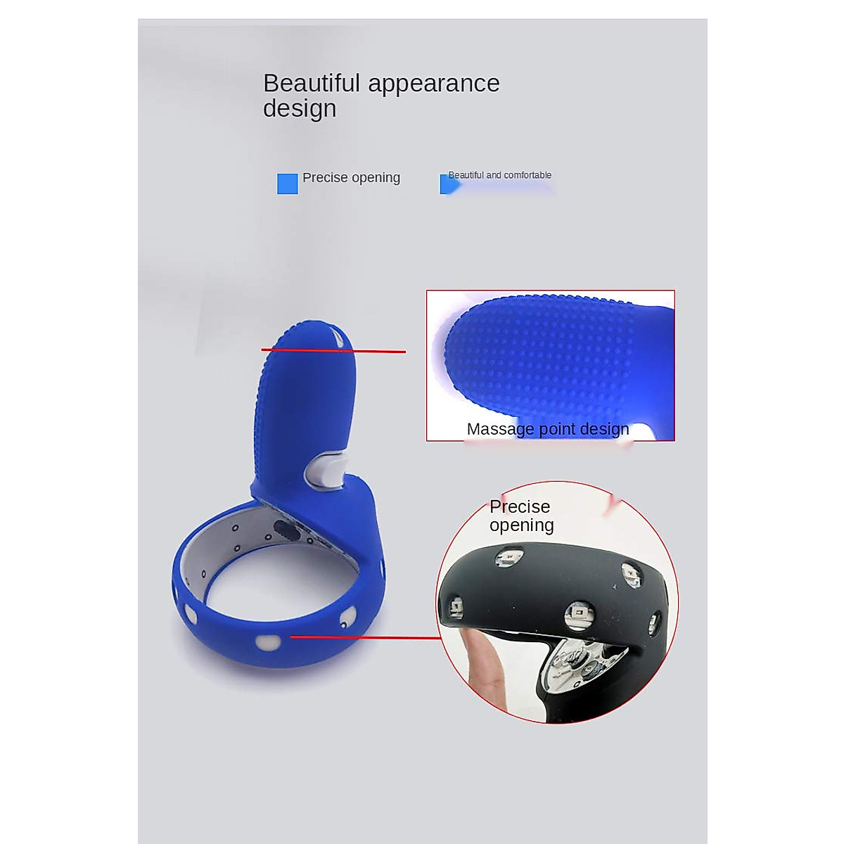 Oculus Quest 2 Handle Silicone Cover Massage Point is Designed to be an All-Inclusive Handle Protective Cover (Black)