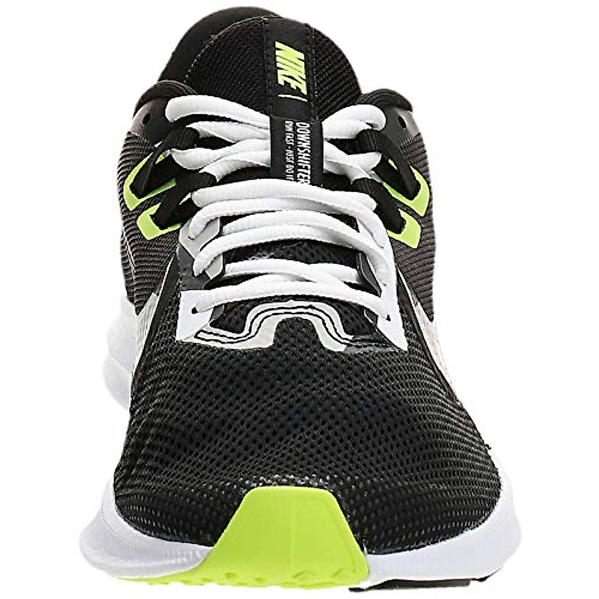 Nike Downshifter 9 Men's Running Shoes, Lightweight Mesh Men's Sneakers, Black/White-Particle Dark Smoke Grey-Ghost Green-Sapphire, 10