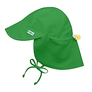 Green Sprouts Baby Girls Flap Sun Protection Hat, Green, 2-4T US