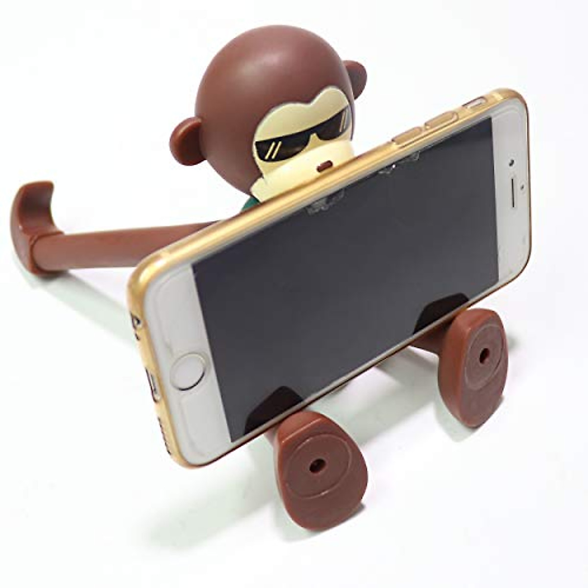 MISIXILE Desktop Cell Phone Stand Holder,Cute Animal Cell Phone Stand,Monkey Shape Cell Phone Holder,Adjustable Phone Supporter for Desk