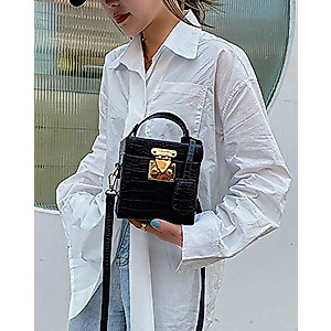 QZUnique Women's Square Box Handbag PU Cube Crossbody Shoulder Bag Wedding Clutch Bag Purse