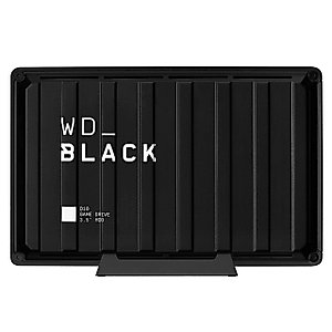 WD_Black 8TB D10 Game Drive, Portable External Hard Drive HDD Compatible with Playstation, Xbox, PC, & Mac - WDBA3P0080HBK-NESN (Renewed)