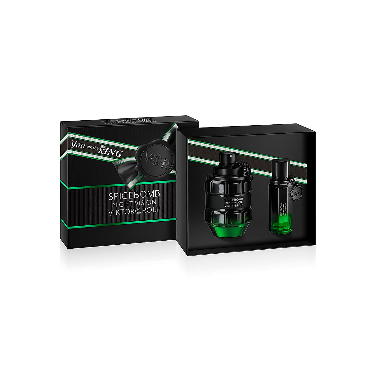 Viktor&Rolf - Spicebomb Nightvision Eau de Toilette - Warm, Spicy & Fresh - Cologne for Men - With Notes of Bergamot Citrus, Black Spices & Rosemary - 3 Fl Oz