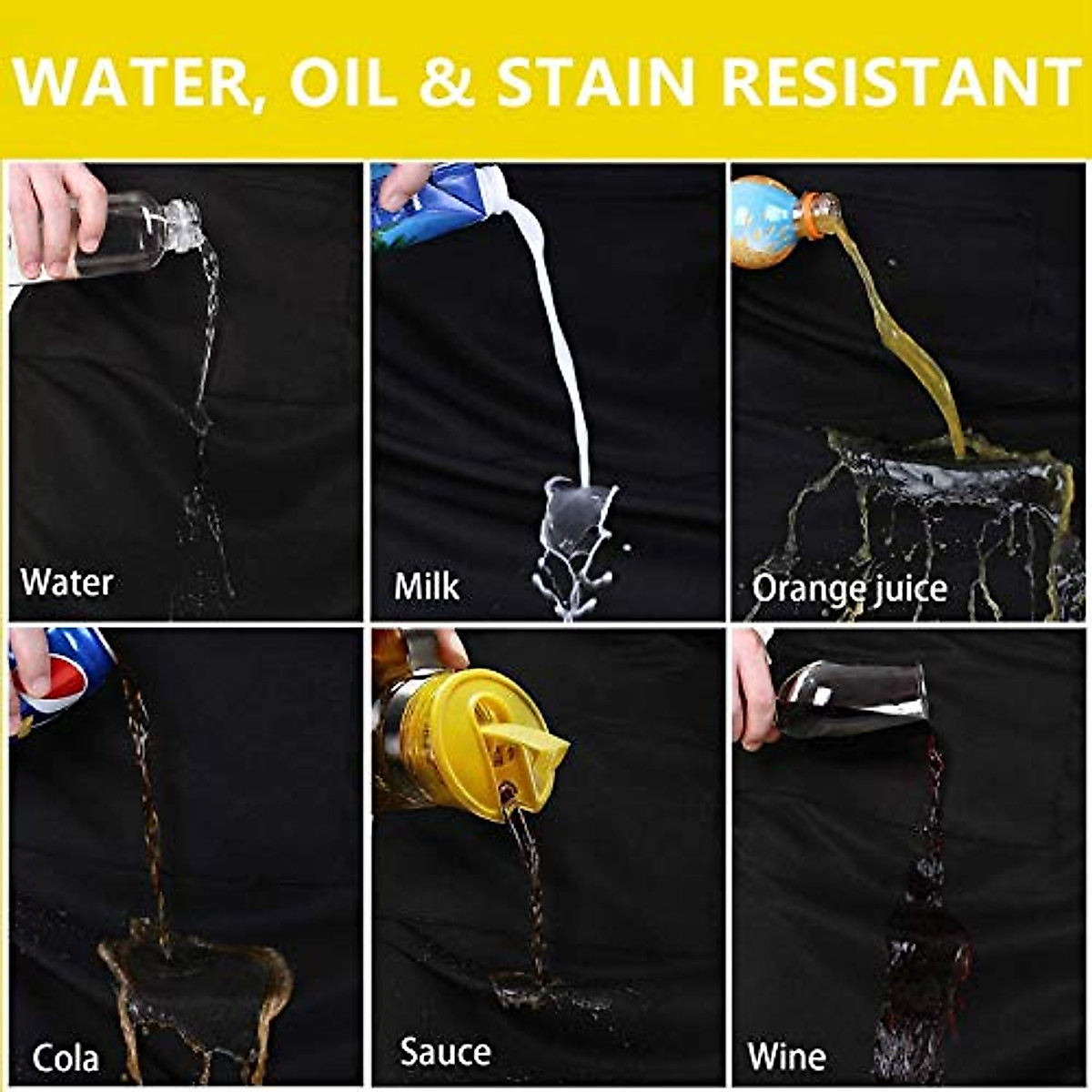 2 Pack Waitress Apron - Server Aprons with 3 Pockets - Water & Oil Resistant Waist Apron with Pockets - Black Aprons For Servers - Half Aprons For Women With Pockets - 12 Inch