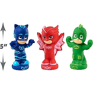 PJ Masks Bath Toy Set, Includes 7-inch Catboy, Gekko, and Owlette Water Toys for Kids, Kids Toys for Ages 3 Up by Just Play
