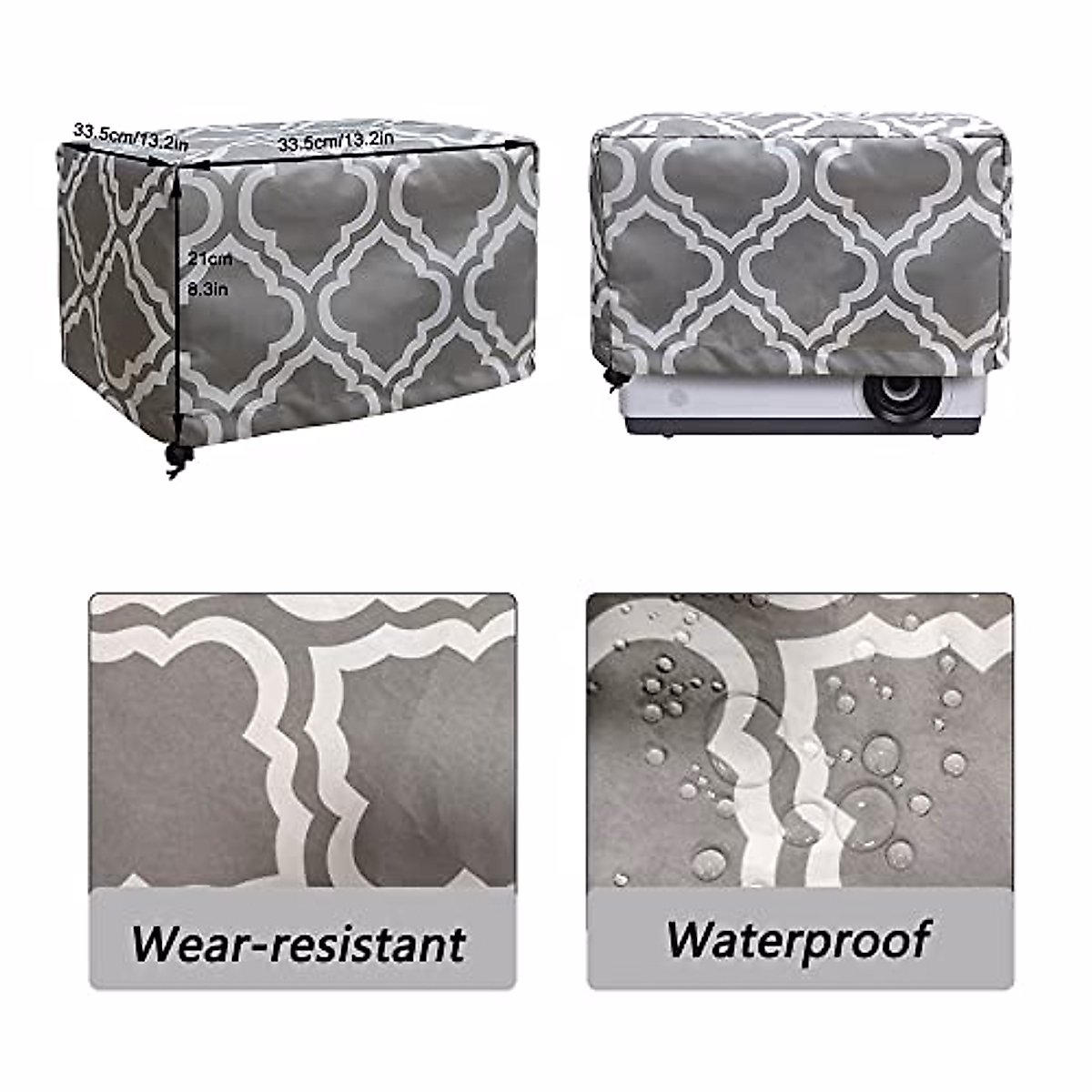 WHCL Projector Cover, Waterproof Projector Covers, Suitable for Ceiling Home and Outdoor Installation of Video Projector