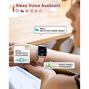 Fitpolo Smart Watch for Women, 1.8" Fitness Watch with Alexa, 100+ Sports Activity Trackers for Android iPhone(Answer/Make Call), Womens Smart Watches with Heart Rate Sleep SpO2 Monitor