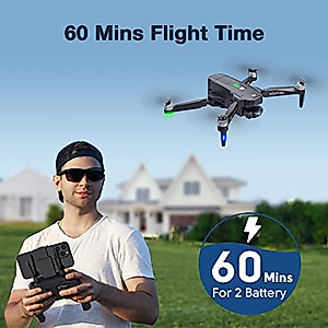 ATTOP Drones with Camera for Adults 4k EIS Camera, 2-Axis Gimbal GPS Drone with Brushless Motor, 60Mins Flight Time, 5G Wi-Fi Transmission, Follow Me, Smart Return Home, 4K Drone with Carrying Case