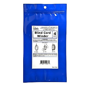 Iba Innovations Blind Cord Winder (4 - Pack) - No Wall Damage Safety Blind Cord Wrap Cleat Alternative