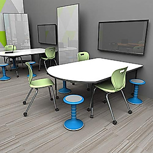 Learniture Active Motion Stool Flexible Seating for School Classroom, Office or Home - 18" Seat Height - Green Apple (LNT-NUS450-GA-SO)