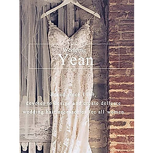 Yean Flower Wedding Hangers White Wood Color Bow Knot Bride Dress Hanger Groom Suit Hanger Engraved Bridal Gown Hanger for Women and Men (Bride and Groom (Pack of 2)