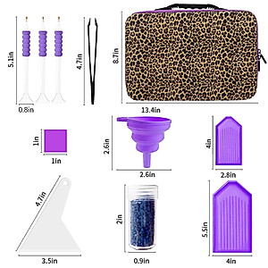 ZORETCO Diamond Painting Storage Case,60 Slots Diamond Art Kits with Accessories for Craft Jewelry Beads Organizer Boxes