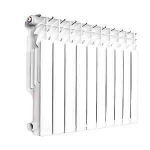 AB WiseWater Wall-mounted Radiator Heater with 10 Panels, Light Weight Aluminum Hot Water Radiator for Kitchen, Bedroom and Greenhouse