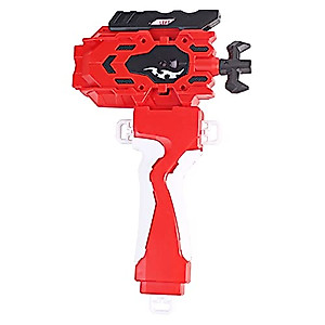 Launcher and Grip,Sparking Left&Right L/R Two-Way Launcher Compatible with All Bey Burst Series Bey Battling-Red