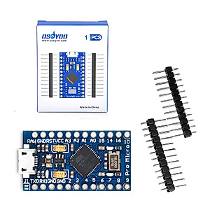 OSOYOO Pro Micro 5V/16MHz Module Board with 2 Row pin Header Replace wit Pro Mini for Arduino