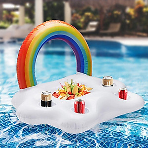 MEGCI Summer Inflatable Ice Bucket Drink Holder Floating Pools Water Ice Bucket for Beer Drink Table Cup Holder Ice Bar Cooler