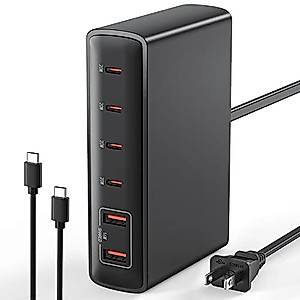 GEEKERA USB C Charger, 96W 6-Port Fast USB Charging Station with 4 USB-C + 2 USB-A, Portable Multiport USB C Wall Charger for iPhone 14 13 12 11 Pro Max Mini, iPad Pro, Galaxy, Pixel, Switch, and More