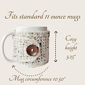 Coffee Mug Cozy Sleeve, Winter Tea Cozy Wrap (Personalize Your Colors 2 Pack)