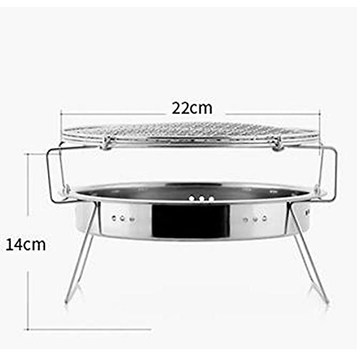 APAINI Stainless Steel Barbecue Grill Outdoor Family Picnic Tool Portable Mini Barbecue Grid Rack