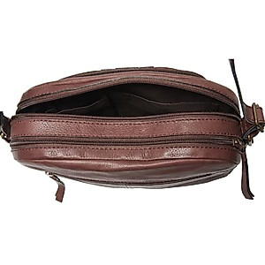 BORN Women's Westgate Crossbody Camera Leather Bag, Chocolate