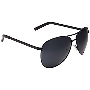 grinderPUNCH - Big XL Wide Frame Extra Large Aviator Sunglasses Oversized 148mm Black