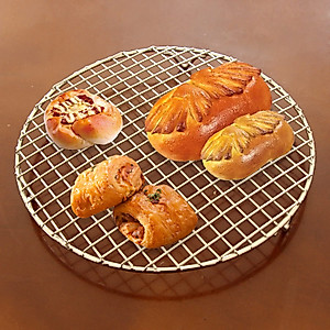 baizhushi Cooling Rack Stainless Steel Round Cooling Rack for Cooking Baking (8.25 in)