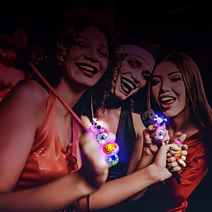 50PCS Halloween Light Up Rings, Assorted Ghost Pumpkin Flash LED Rings Toys Glow in the Dark Rings Toys for Halloween Kids Party Favors