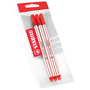 STABILO Pen 68 Brush Felt Tip Pen - 1-3mm - Cold Grey - 568/95 - Pack of 3