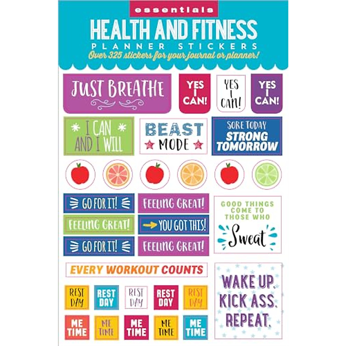 Essentials Health & Fitness Planner Stickers (Set of 325 Stickers)