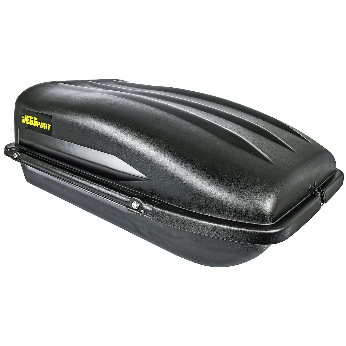 JEGS Rooftop Cargo Carrier for Car Storage - Small Roof Rack Cargo Carrier - Heavy Duty Weatherproof Storage - Made in USA - 10 Cubic Ft - 110 Lb Capacity - Zero Tool Easy Assembly - Aero Design