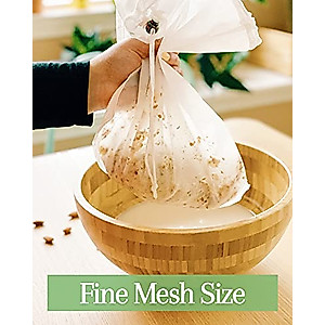 purifyou Premium Reusable Nut Milk Bags - Set of 3 (80, 160, 200 microns), Cold Brew Bags and Cheese Cloths, For Straining Tea and Fruit Juice, Reusable Shopping Bag and Produce Storage