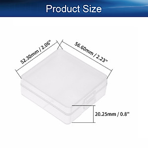 Heyiarbeit Battery Storage Case Holder Box for 2 9V Batteries, Clear Color (1 Pack)