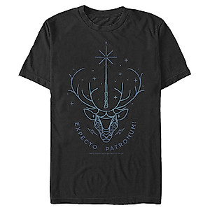 HARRY POTTER Men's Sips Tea Basic Solid Tee, black, Large