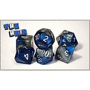 Gate Keeper Games & Dice Gate Keeper Games The Heir Halfsies Dice - 7 Die Polyhedral RPG Gaming Dice Set - Power Teal & Castle Stone