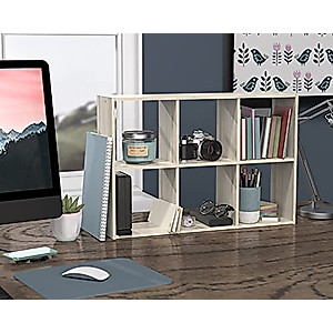 ClosetMaid 5430 Mini 6-Cube Desktop or Wall Mount Organizer, Bleached Walnut