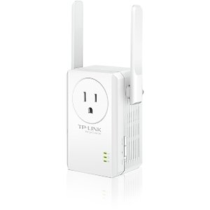 TP-Link N300 Wi-Fi Range Extender with Pass-Through Outlet (TL-WA860RE),White