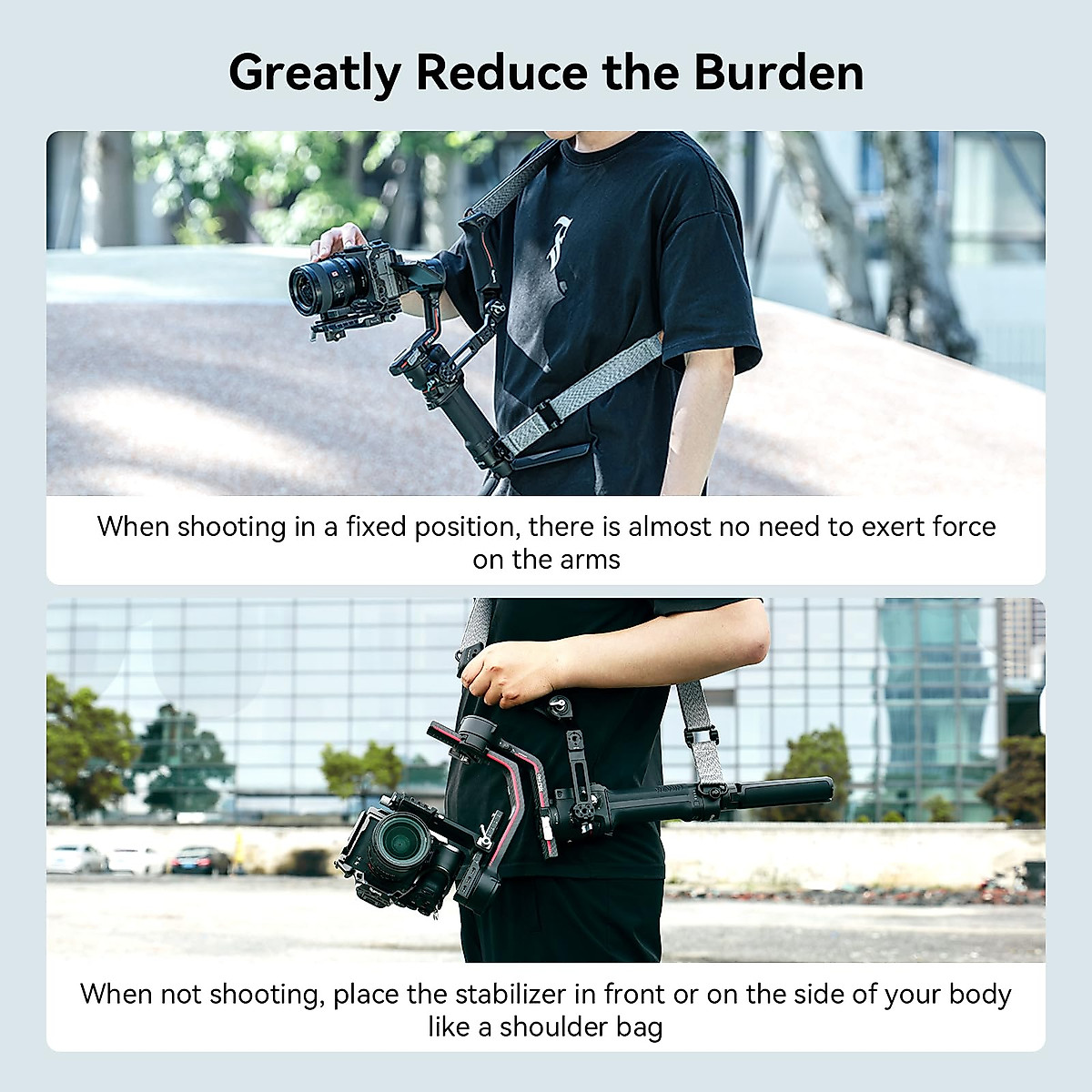 SmallRig Adjustable Sling Handgrip Gimbal Sling Handle w/Shoulder Strap for DJI RS 3 / RS 3 Pro ...