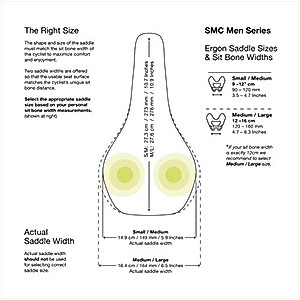 Ergon Men's SMC Sport Gel Saddle, Black, S/M